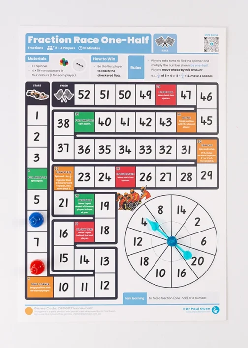 Fraction Race Game Pack | Dr Paul Swan