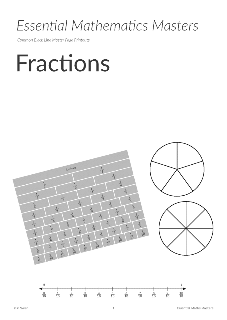 Essential Mathematics Master Pages - Fractions Printables (Download ...
