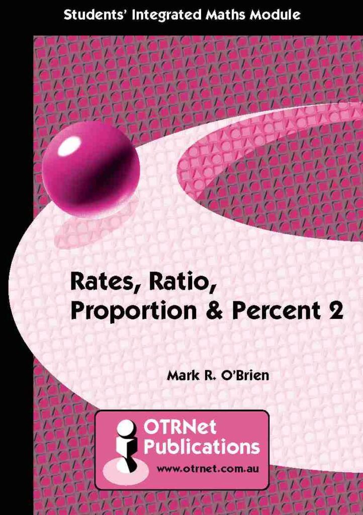 OTR Module: G02 Rates, Ratio, Proportion & Percent 2 Student Book ...