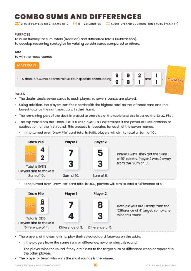 Games to Play Using COMBO | Dr Paul Swan