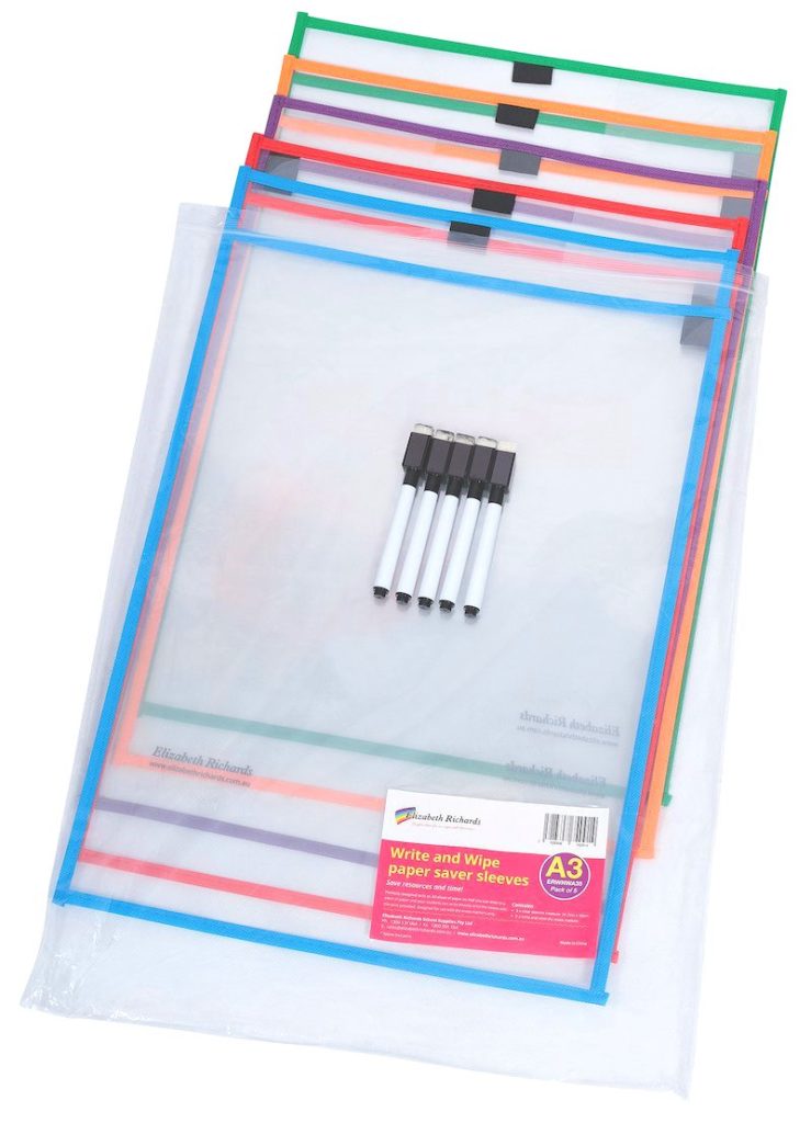 Write ‘N’ Wipe Paper Saver Sleeves A4 and Pens - Pack of 10 | Dr Paul Swan