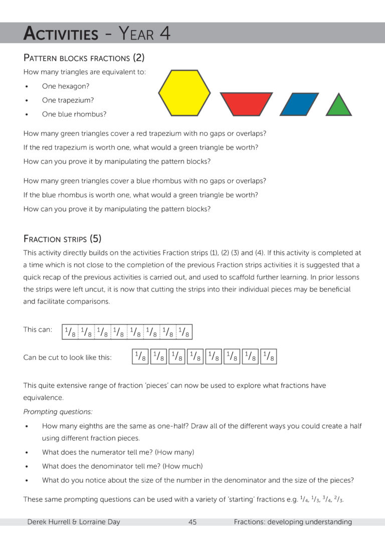 Developing a Conceptual Understanding of Fractions | Dr Paul Swan