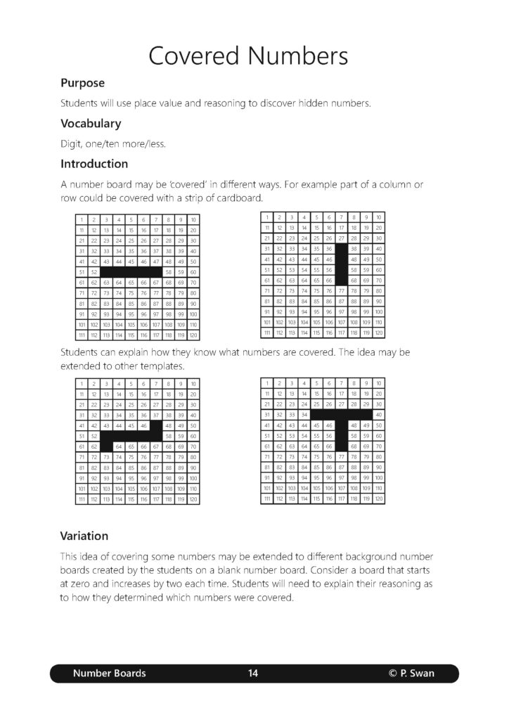 Numeracy with Number Boards | Dr Paul Swan