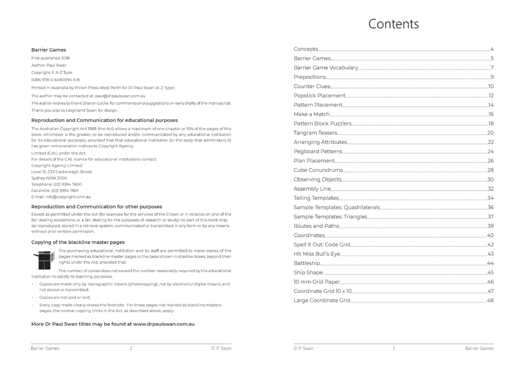 Barrier Games | Dr Paul Swan